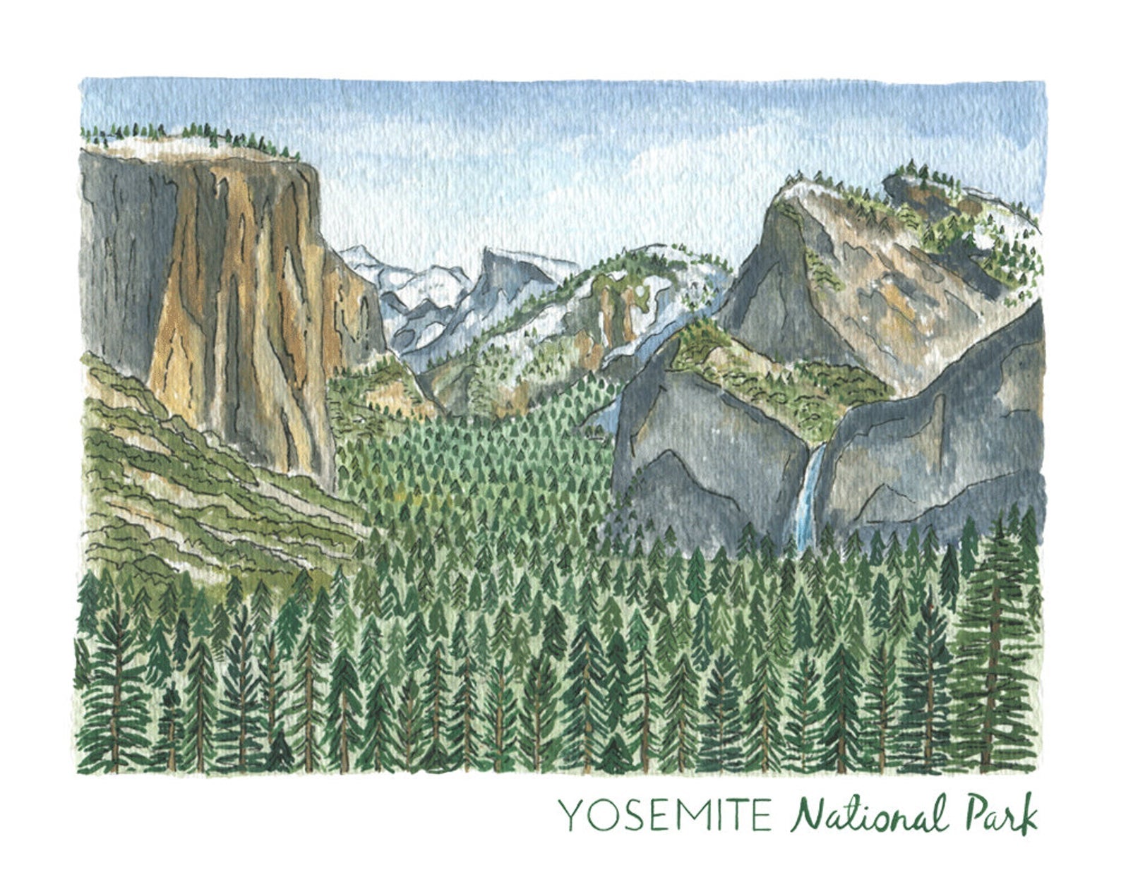 Yosemite Illustration Print – FOLD goods
